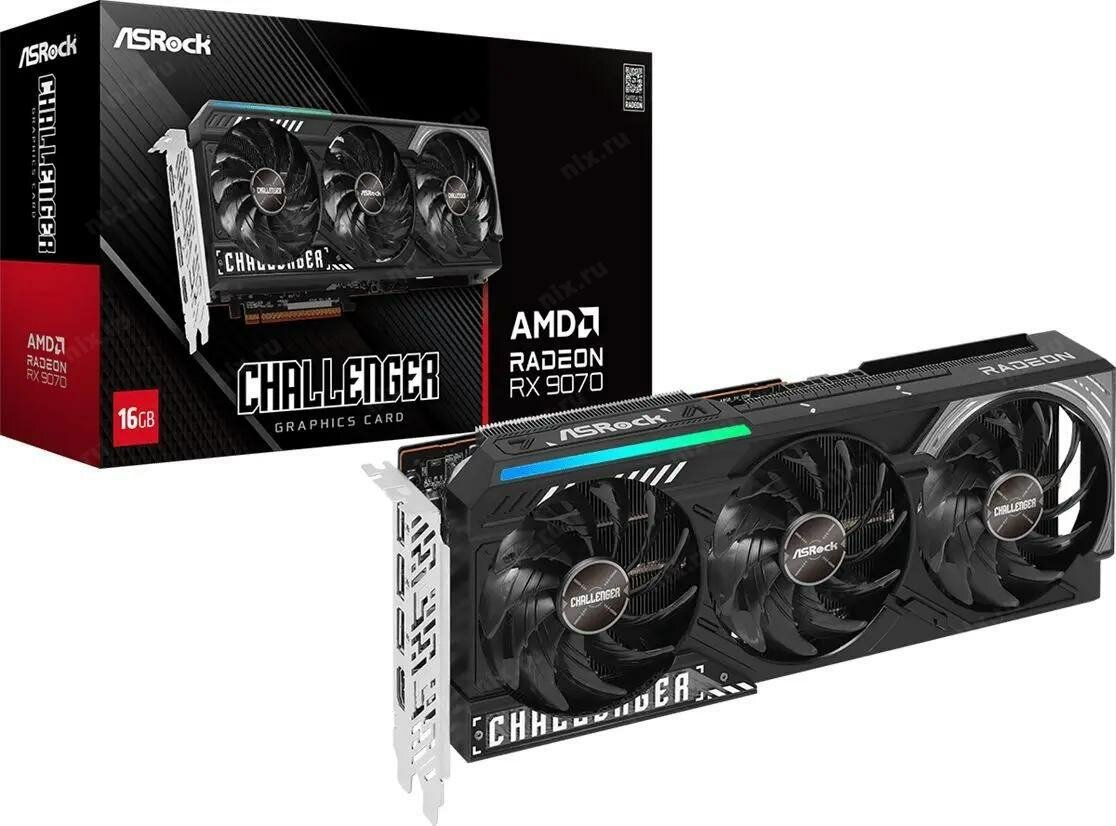 16Gb GDDR6 ASRock RX9070 CL 16G (RTL) HDMI+3xDP