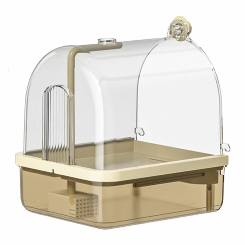 Веселый автоматический фонтан для купания попугаев и мелких домашних животных, абрикосовый - Прямая вставка версии