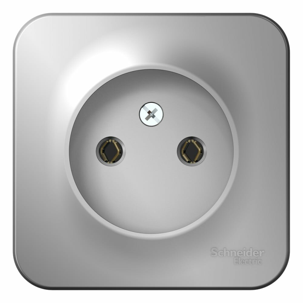 Наружная розетка Systeme Electric Blanca Алюминий, без заземления, без шторок, 16А, 250В SE BLNRA000113
