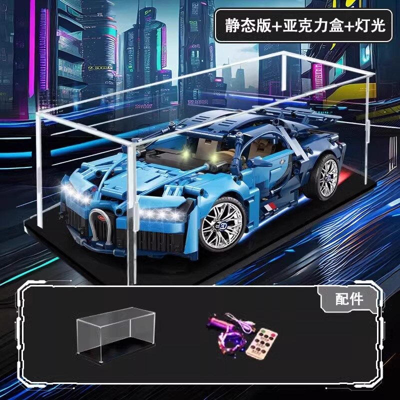 Модель Bugatti Veyron с прозрачным стеклянным футляром S-класса, без клея, для премиум-выставки