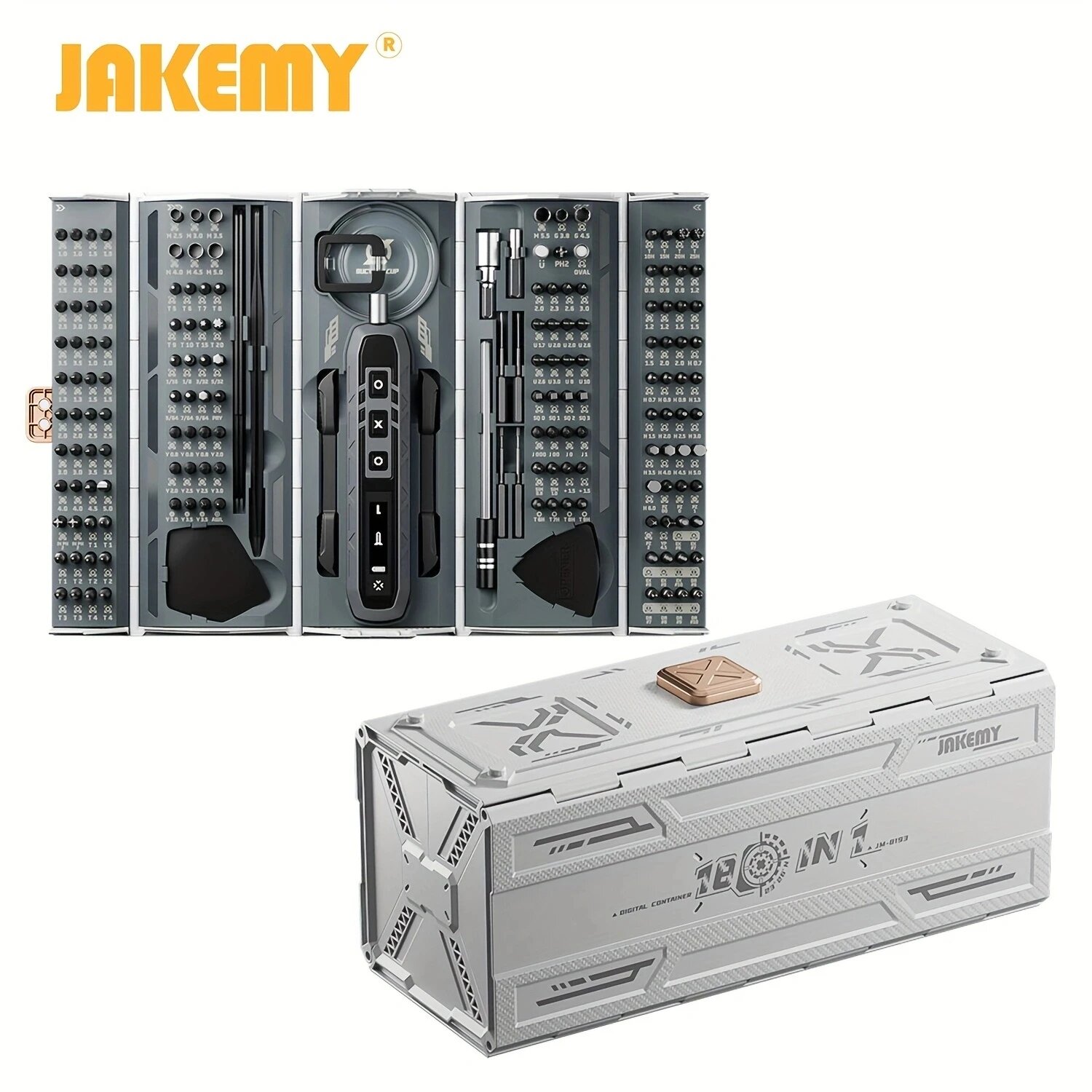Набор прецизионных отверток JAKEMY 180-в-1 180 Electric White