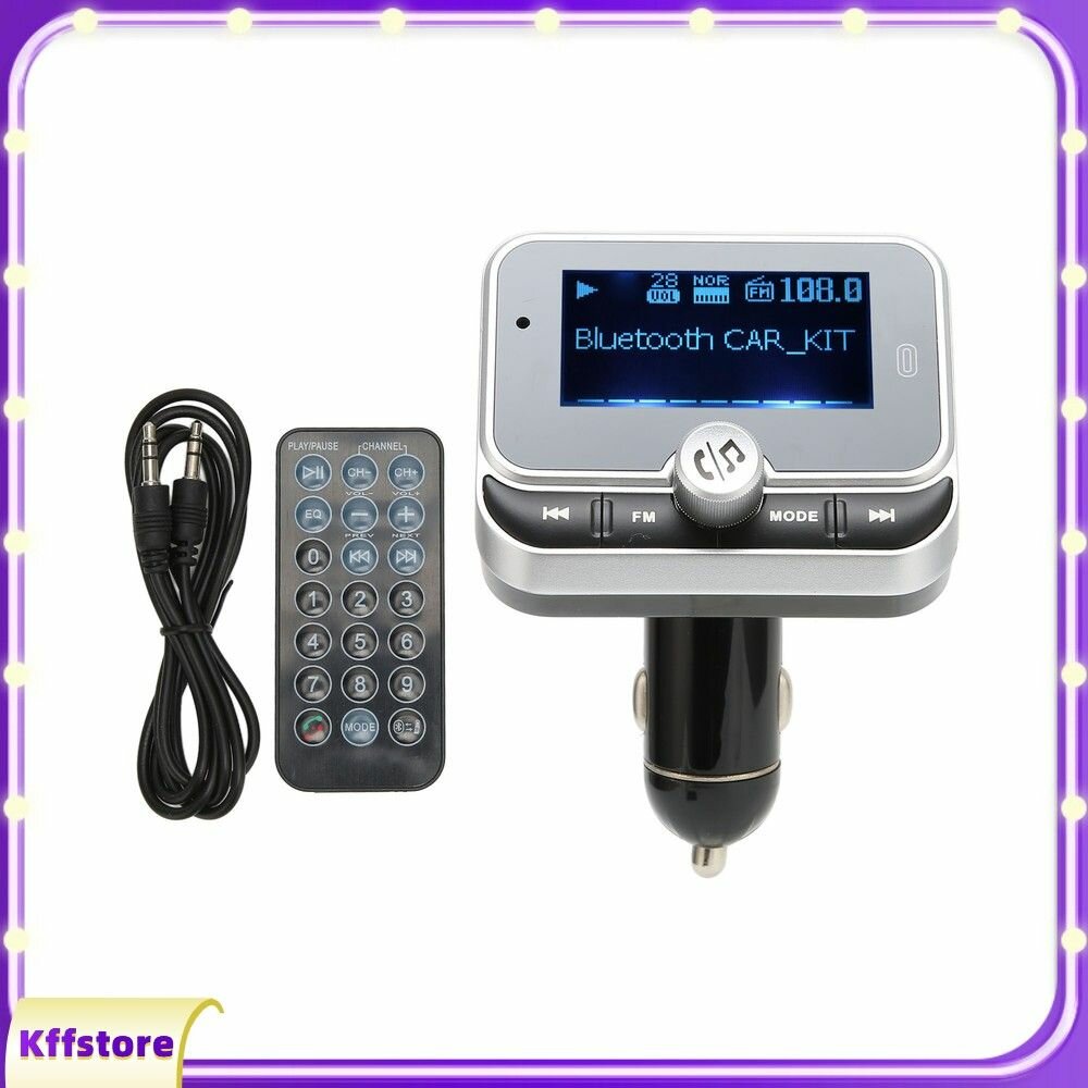 Bluetooth FM-передатчик, двойной USB, 76-108 МГц, зарядное, экран 1.8 дюйма