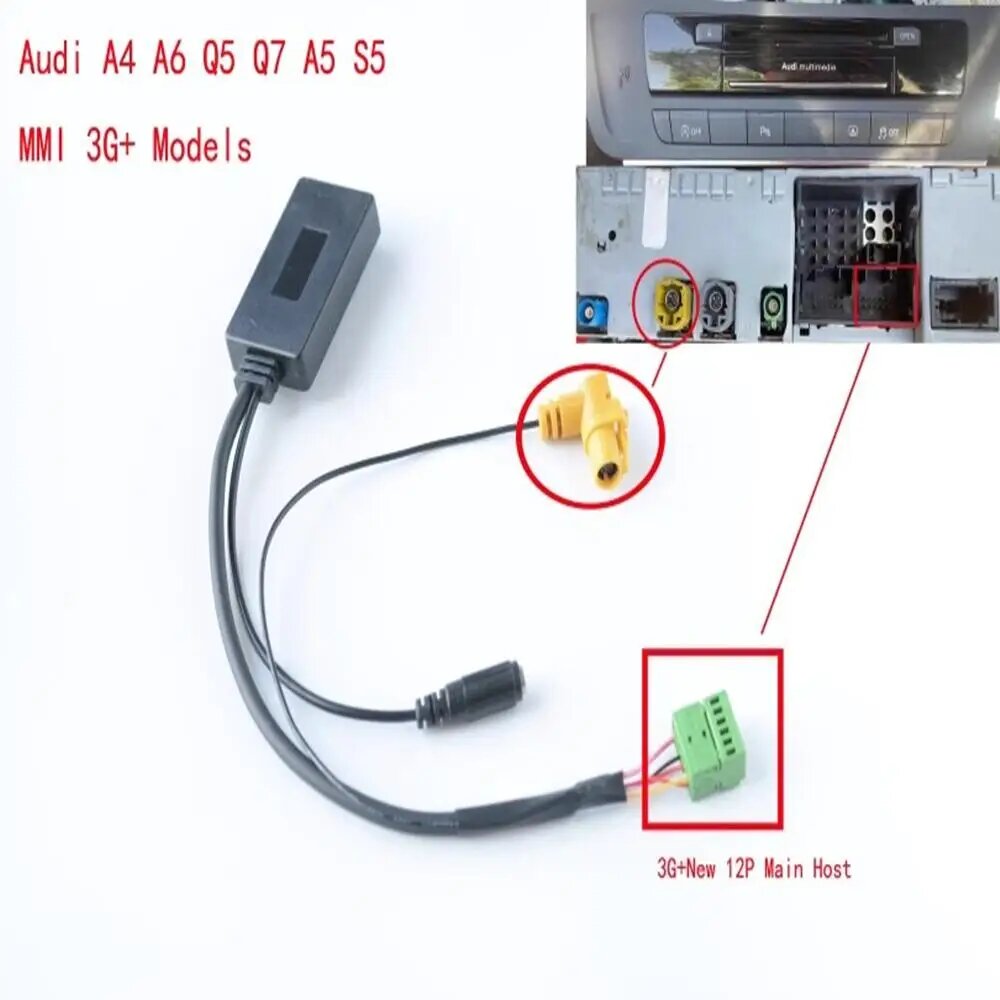 Подходит для Audi A4 A6 Q5 Q7 A5 S5 MMI3G+ Обновление системы — AMI AUX Bluetooth Music, совместимая с моделями Audi