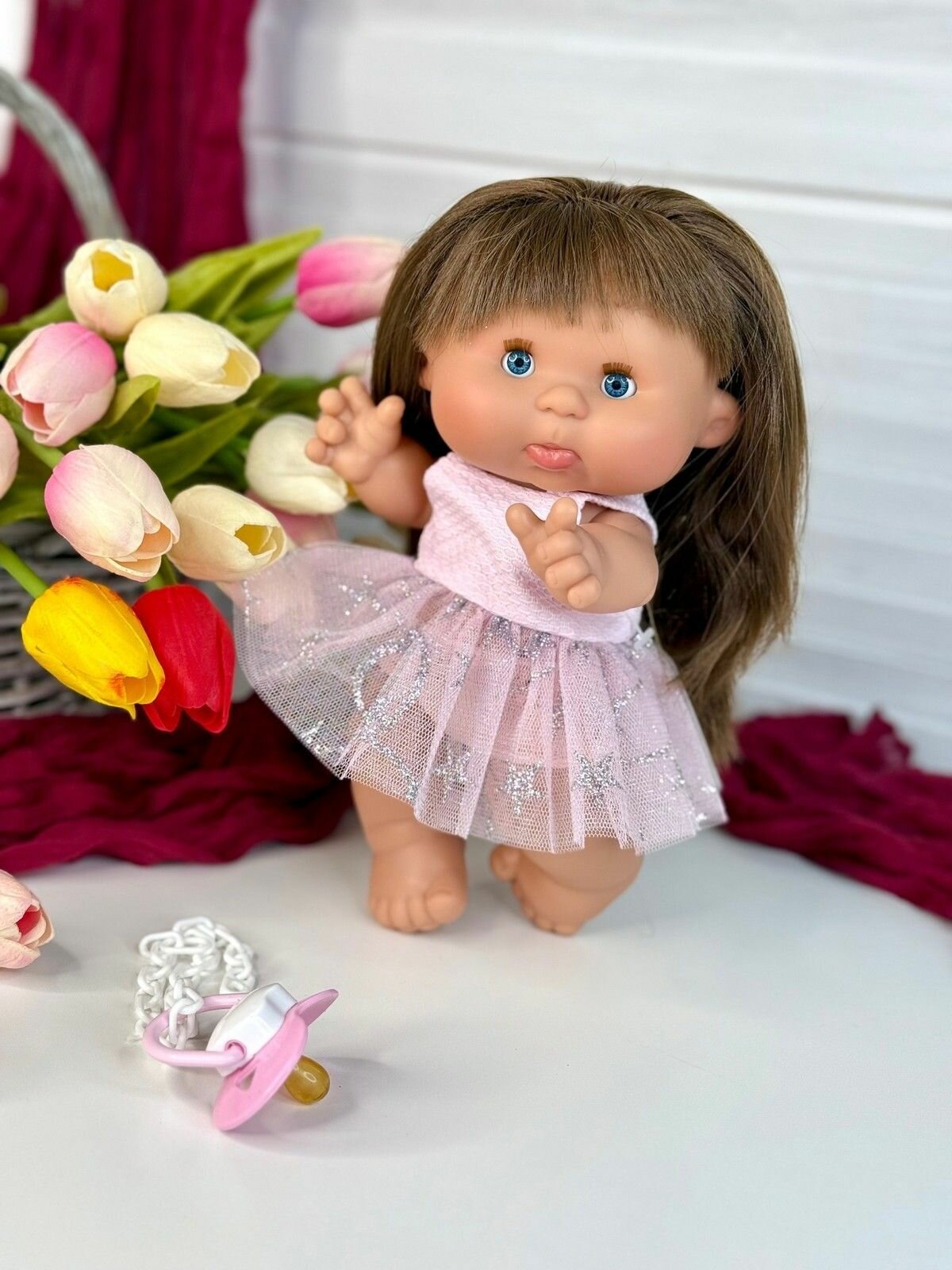 Кукла пупс для девочки 26 см Пепоте с закрывающими глазками (N804B5)