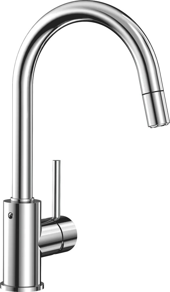 Смеситель для кухни Blanco Mida-S 521454 с поворотным изливом, хром, глянцевый, однорычажный, латунный, с керамическим картриджем