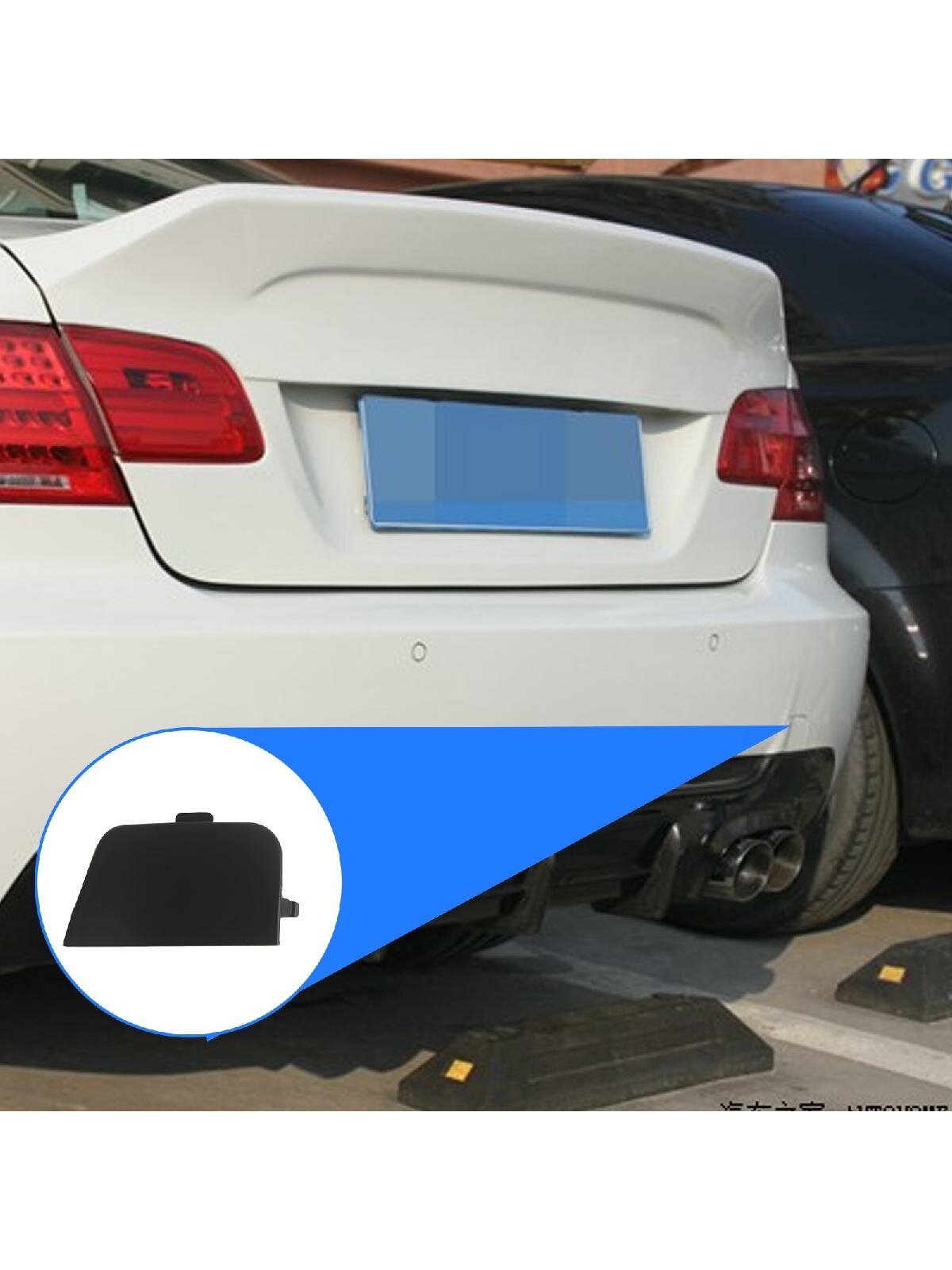 Автомобильный аксессуар для E92 E93 Буксировочный крюк заднего бампера, Накладка на проушину, Откидные колпачки 51127893147, Накладки на буксировочный крюк, черный
