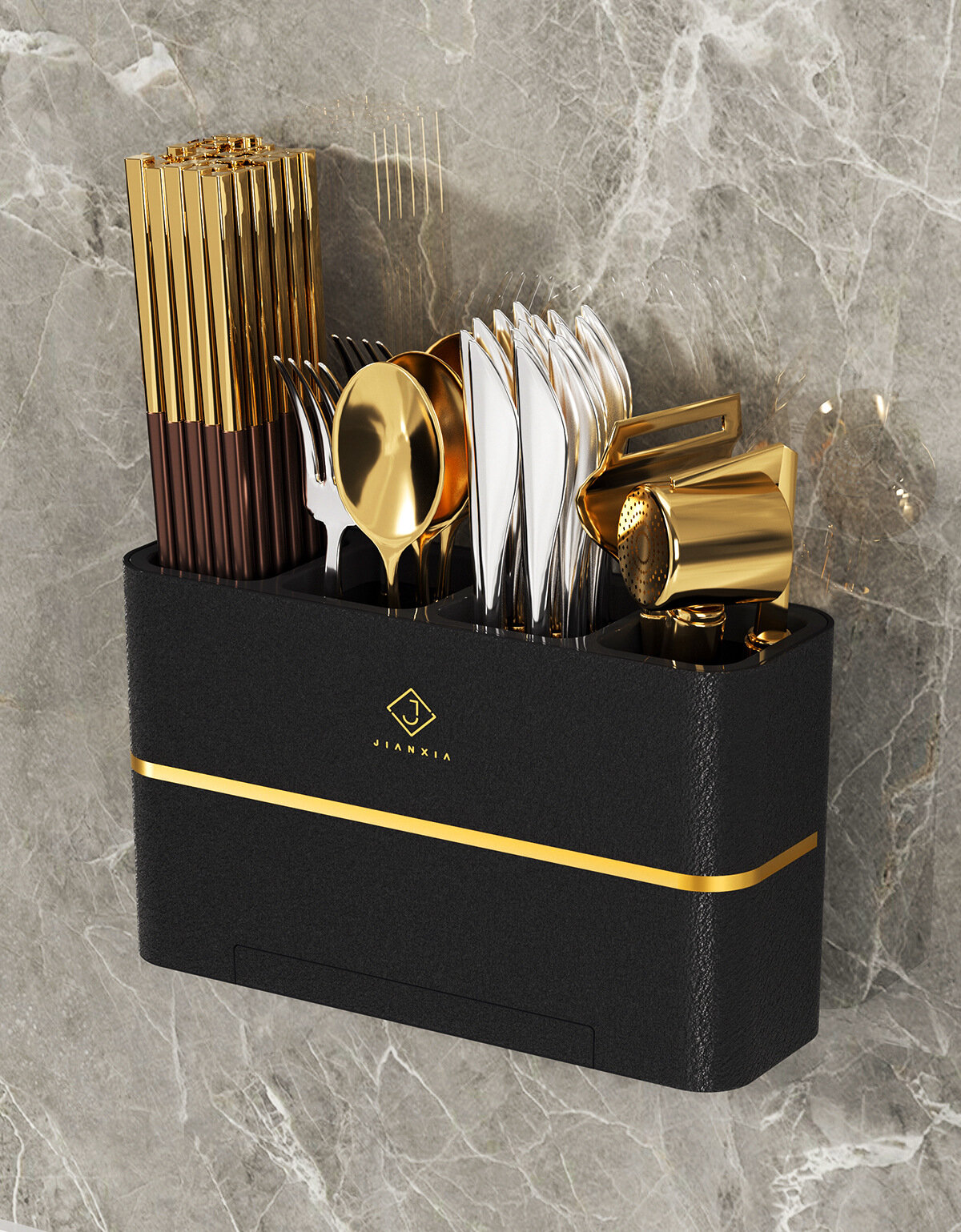 Подставка для столовых приборов, ложек и вилок настольная Shiny Kitchen