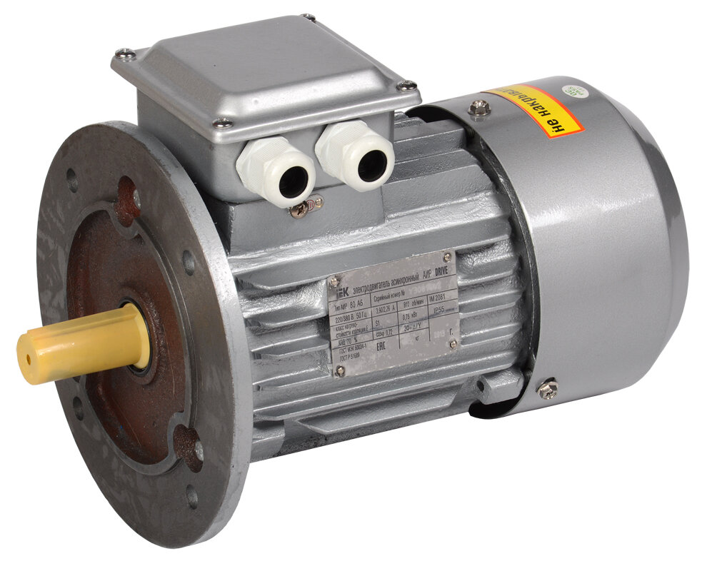 Электродвигатель ONI трехфазный, АИР 80B4, 380В, 1.5 кВт, 1500 об/мин, 3081 DRIVE