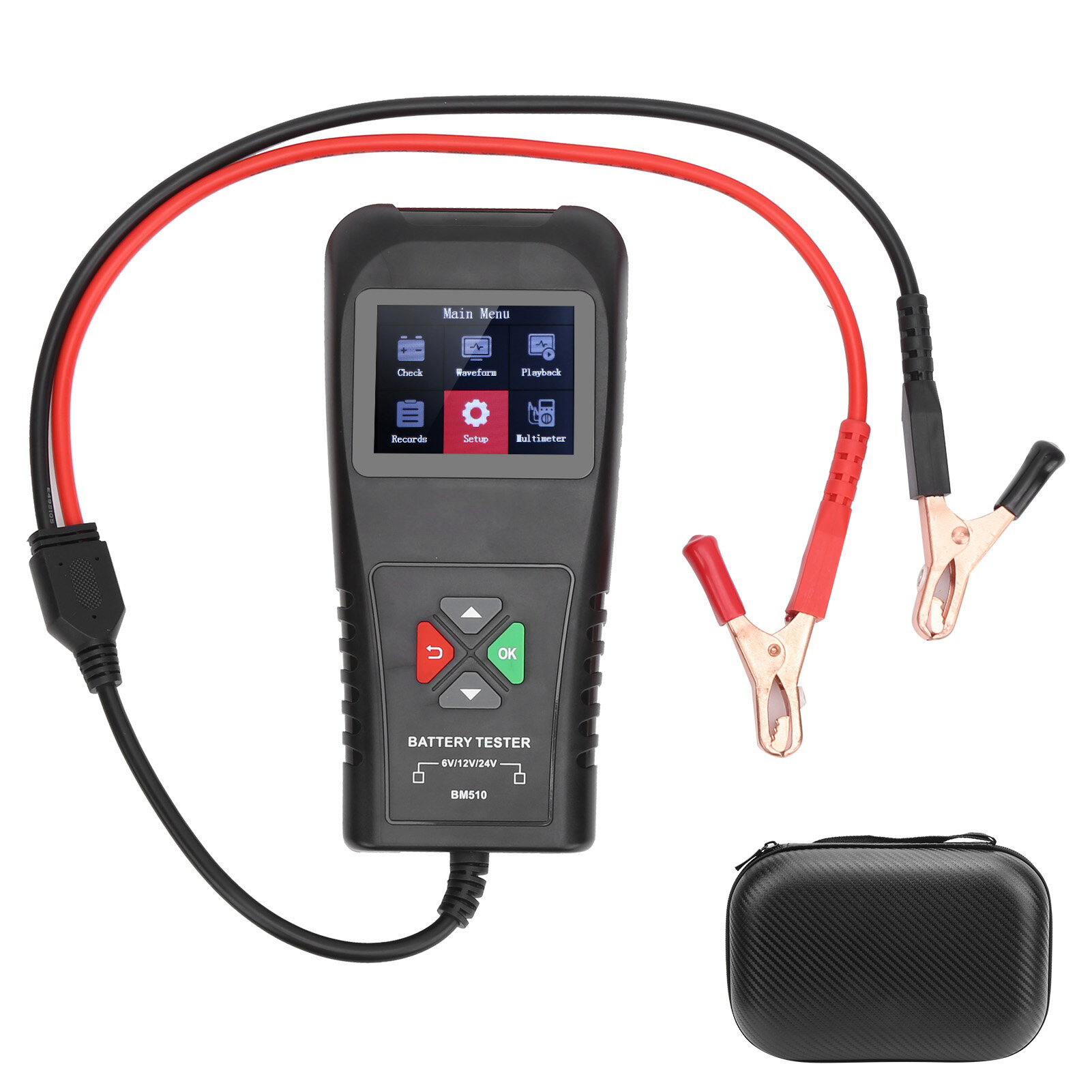 Тестер генератора 6V/12V/24V с TFT-экраном 2.8"диагностика для авто, мото и лодок