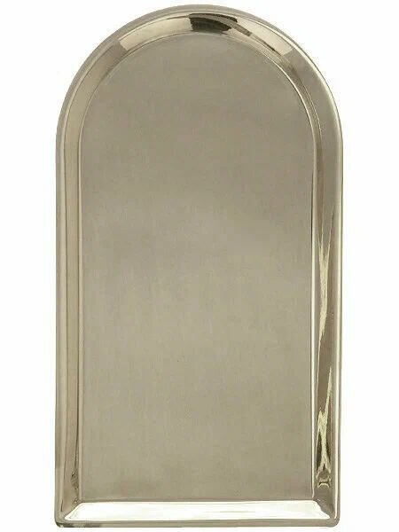 Никелированный поднос для самовара 29х16 см пуля. Кольчугинский мельхиор