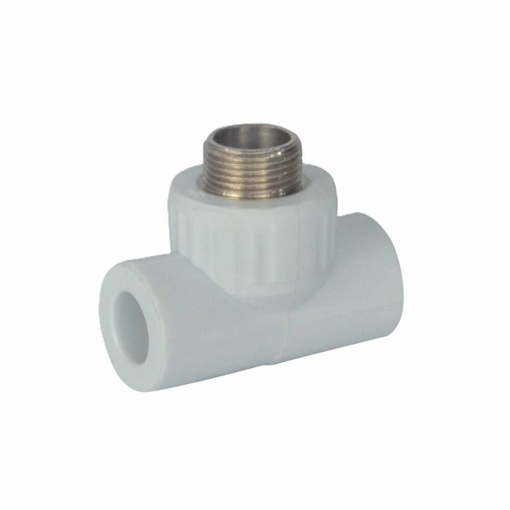 Тройник PP-R комбинированный белый Дн 20х3/4" НР VALFEX 10128120