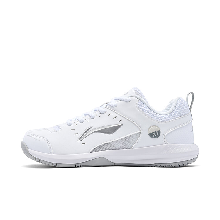Бадминтонные кроссовки унисекс Li-Ning Rocket Shoe 2.0 белые с серебристым, нескользящие, дышащие, легкие 40 1/3 EU