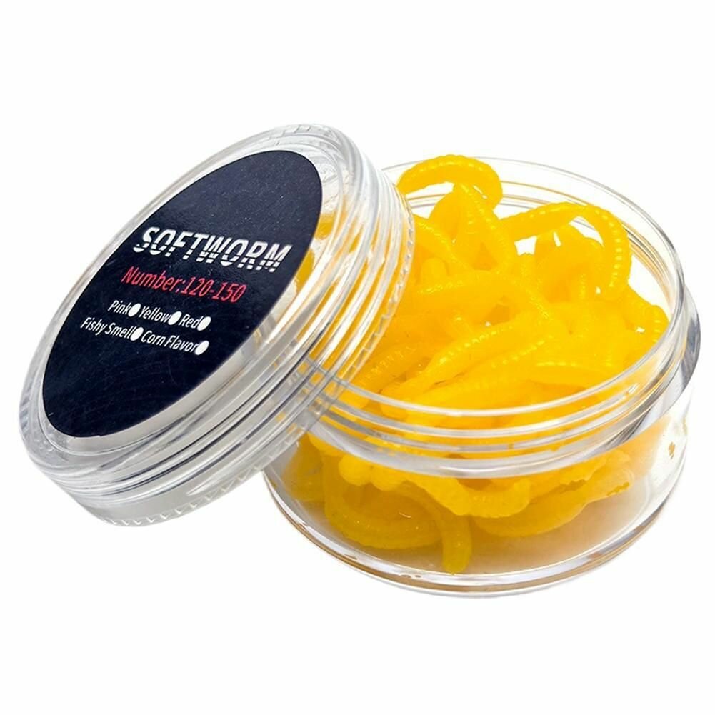 Динамический плавающий мотыль, силиконовая приманка для донной и безкивковой ловли, имитация личинки на карася и карпа