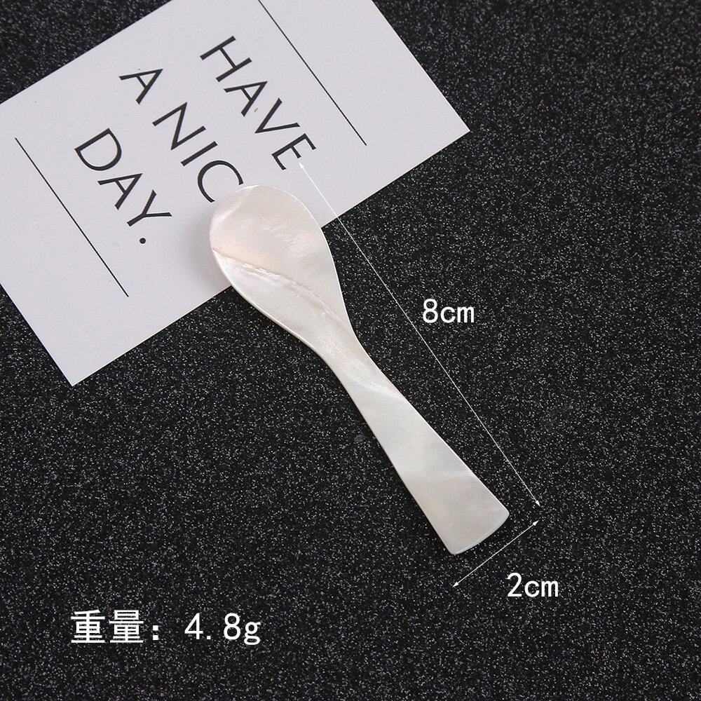 Ложка из ракушки Source Factory Pure Natural Beauty для икры, кофе, десертов, мороженого, маски, маленькая ложка