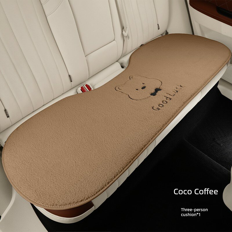 Зимняя накидка на автомобильное сиденье, плюшевая, утолщенная, теплая, из овечьего флиса, женская, с мультяшным