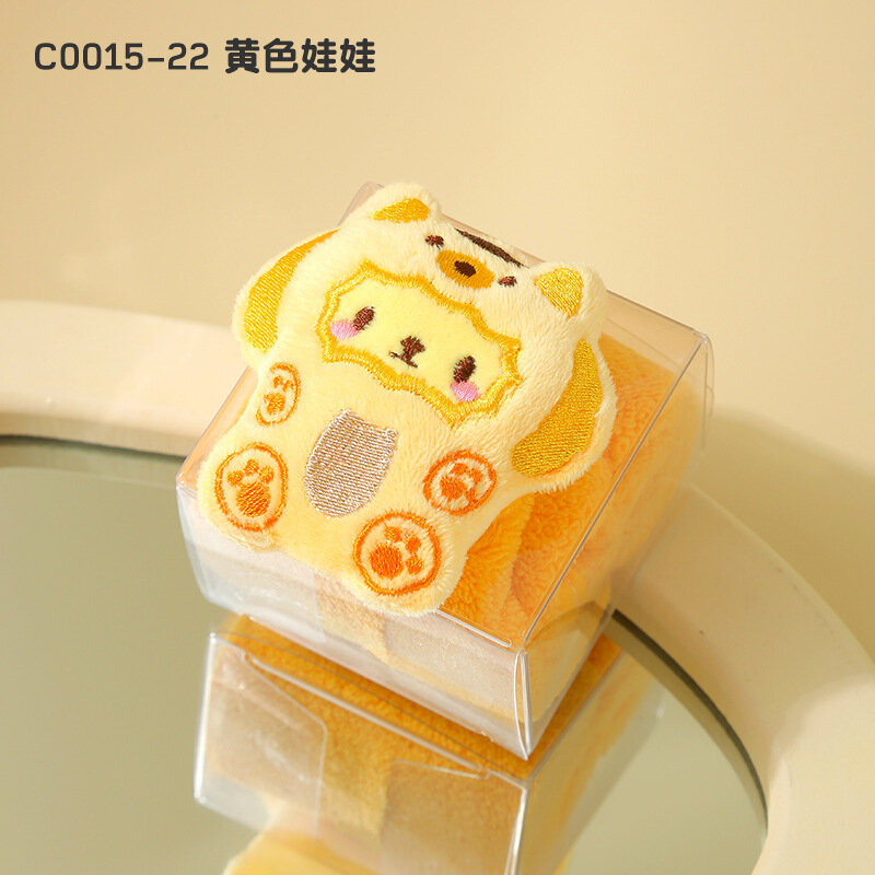 Сувенирное полотенце, креативное ручное полотенце, полотенце с мультяшными животными, детское квадратное полотенце, тюльпан, маленькое полотенце, подарочная коробка, плюшевая игрушка