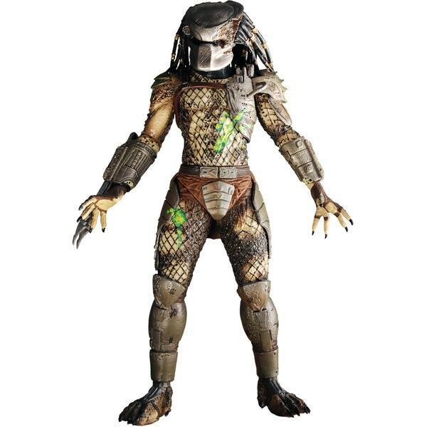 NECA 7-дюймовый Predator, 25-летний юбилей Predator P1, оригинальная поврежденная в бою фигурка хищника с открытым ртом, модель