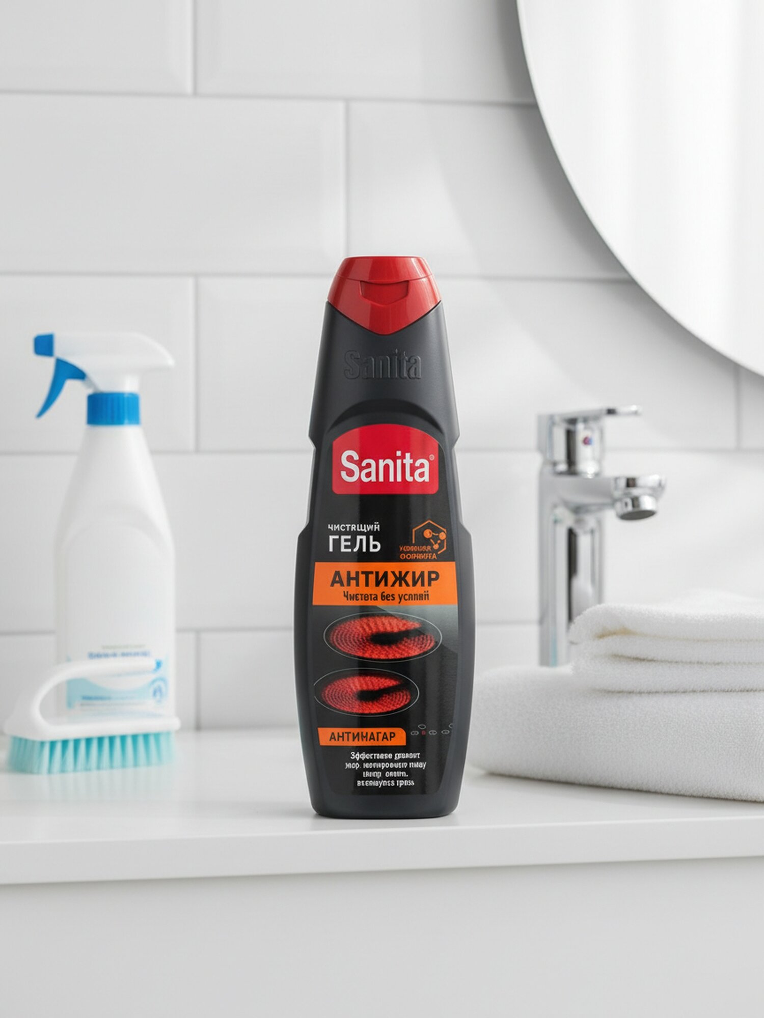 Гель для чистки кухни Sanita Антижир, средство против жира, 500 мл