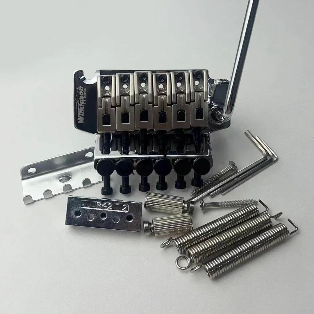 Wilkinson WODL1 6-струнная электрическая гитара с двойной фиксацией Tremolo System Bridge 42mm R2 Nut Black