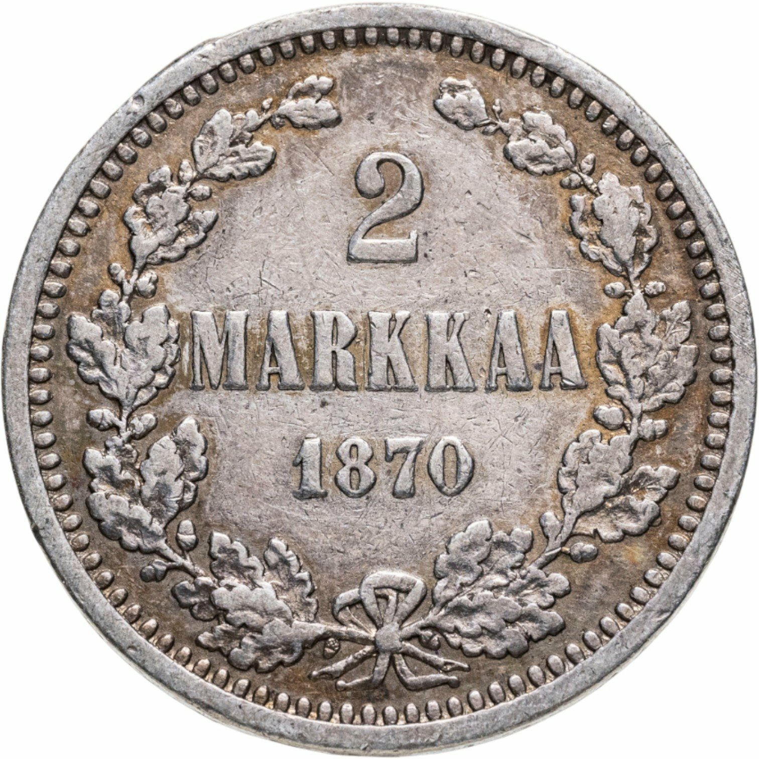 2 марки 1870 S для Финляндии, Серебро 868, в сохранности VF-XF