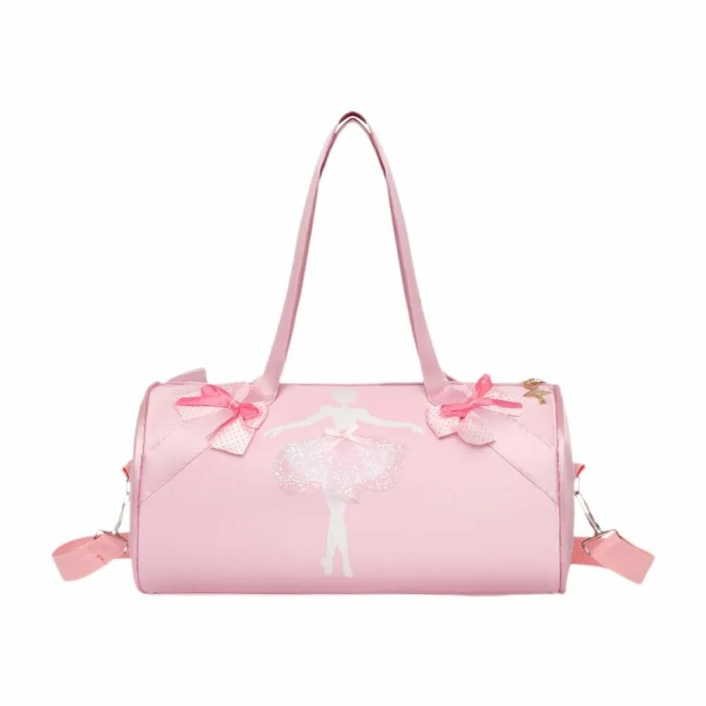 Сумка для бальных танцев, круглая, нейлоновая, для гимнастики, плавания, с милым принтом пачки