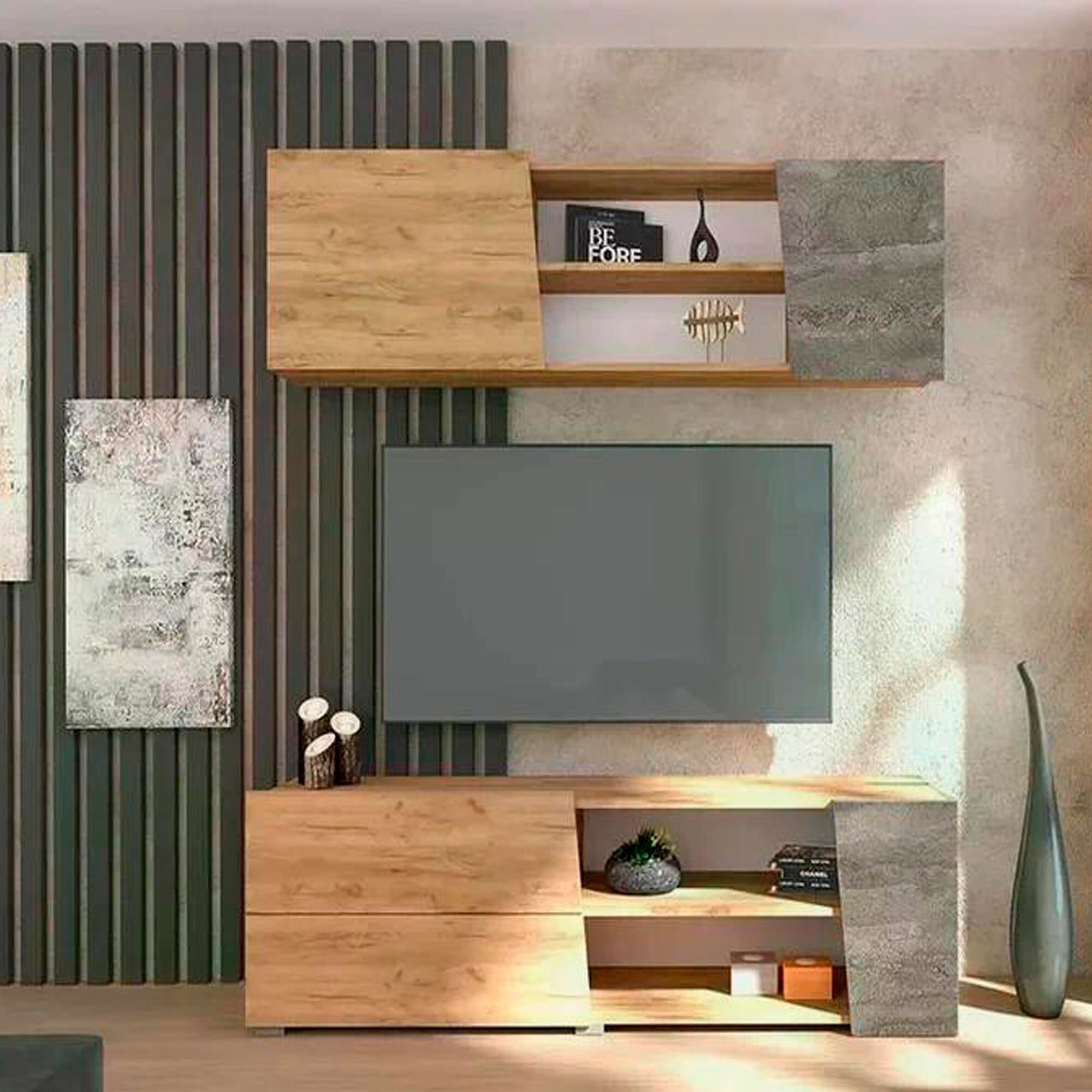 Гостиная Аллегро 10 набор 2, ширина 150 см, мебель в гостиную, тумба под тв