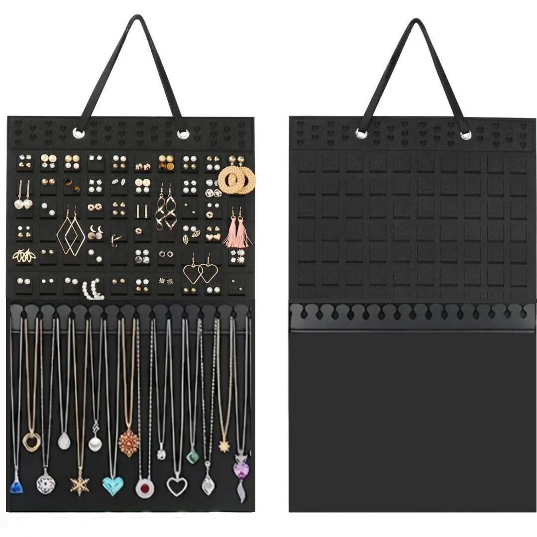 Ювелирные серьги, серьги-гвоздики, ожерелье, кольцо, хранение, подвесная сумка из фетра, настенное крепление, прямая продажа от фабрики Xunchi