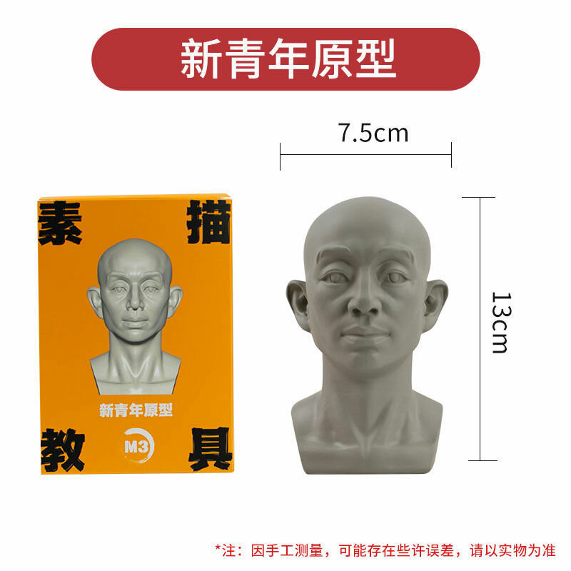 Модель головы Милонга, голова Тэо, гипсовая модель головы, учебное пособие, реалистичная голова, мини-версия, гипсовая модель для эскизов