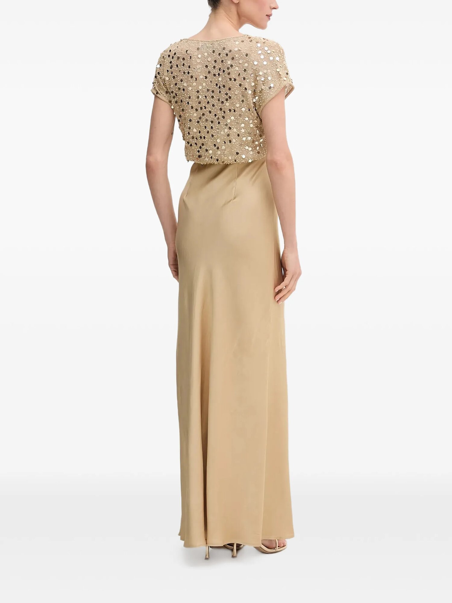 Платье Never Fully Dressed Sequin V-neck maxi dress, размер 42, разноцветный — фото 1