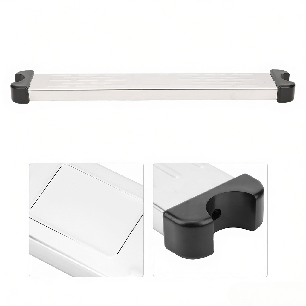 Педаль для лестницы бассейна из нержавеющей стали с антискользной поверхностью, размер 50x8.2x3.3cm, вес 617g, комплект с 2 винтами, 2 прокладками и 2 гаечками, замена ступеней лестницы бассейна, аксессуар для бассейна