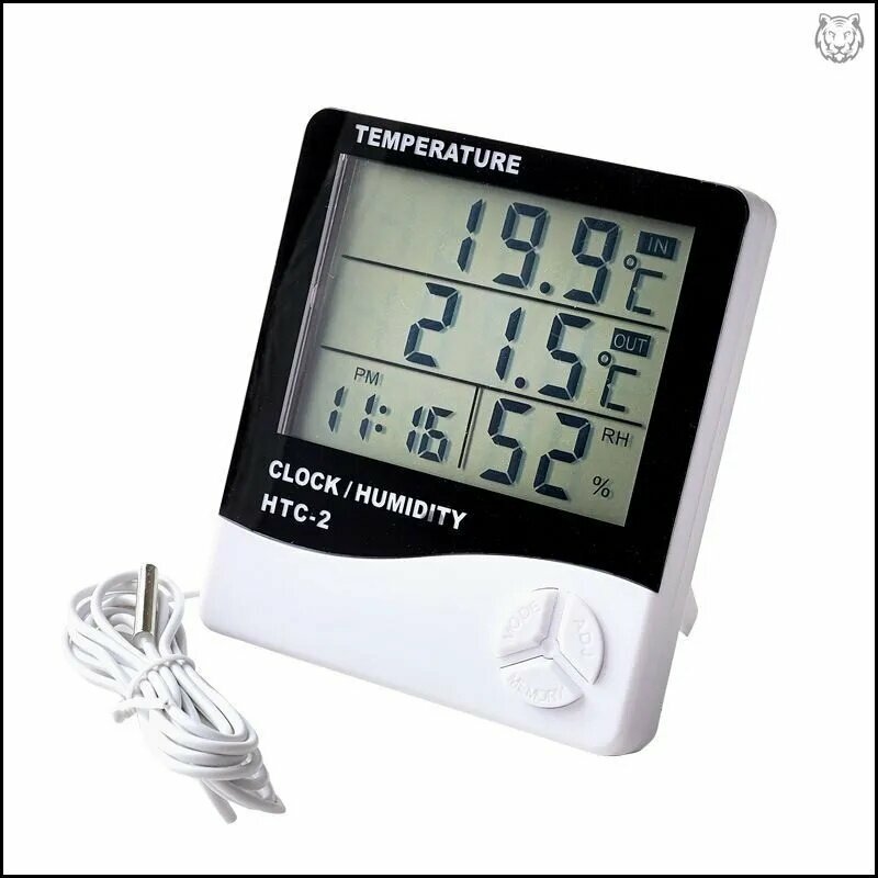 KNOW EASY-Стильная метеостанция HTC2 с выносным датчиком бестселлер: контроль температуры и влажности внутри помещения и на улице, оснащена функцией электронных часов с будильником для вашего комфорта