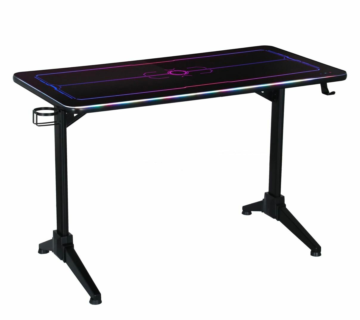 Стол компьютерный геймерский, письменный, игровой, 120 х 60 см, неон, черный, 1 шт.
