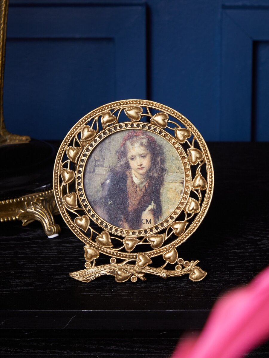 57-477 Фоторамка настольная с сердцами (8,6х8,6см) 11х2х13см, Glasar