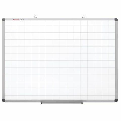 Доска магнитно-маркерная В клетку, 60х90 см, алюминиевая рамка, BRAUBERG "Extra", 237563