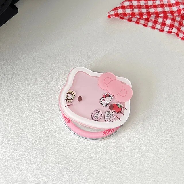 Подставка-шейкер для телефона Sanrio Hello Kitty, стильная настольная выдвижная портативная складная подставка с мультяшным рисунком девочки, подарок на день рождения.