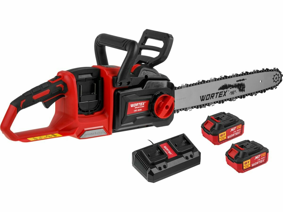 Пила цепная аккумуляторная WORTEX CEC 4036 XLT SET (2333070)