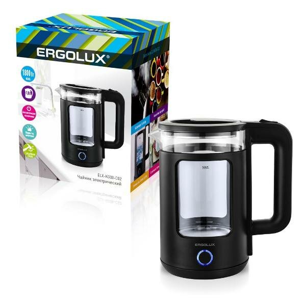 Электрочайник Ergolux ELX-KG08-C02