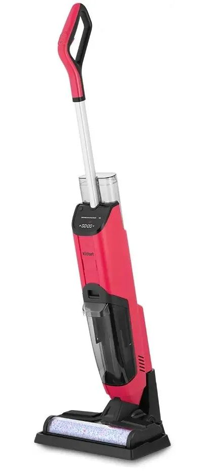 Моющий пылесос (handstick) KitFort КТ-5183-1, 150Вт, малиновый/черный