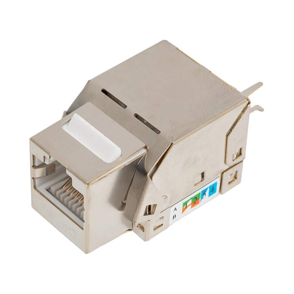 Вставка Cabeus Keystone Jack RJ-45(8P8C), категория 5e, экранированная, заделка тип 110 KJ-RJ45-Cat.5e-SH-90