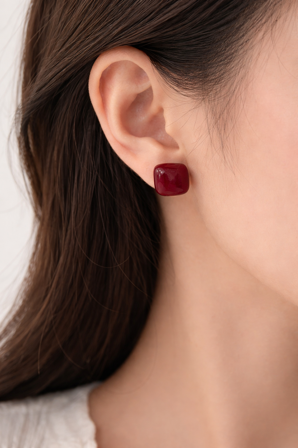 Серьги пусеты, эмаль