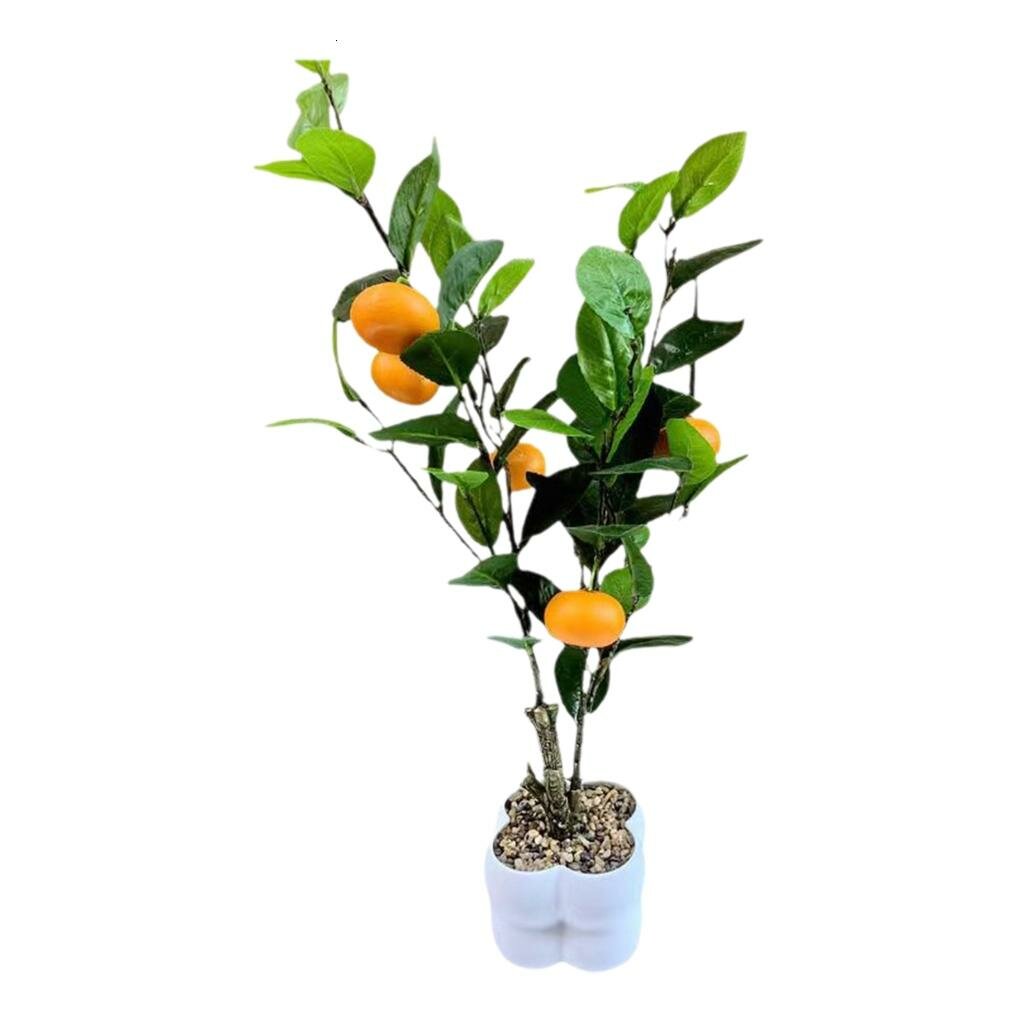 Искусственное бонсай дерево в горшке, апельсиновое дерево 1
