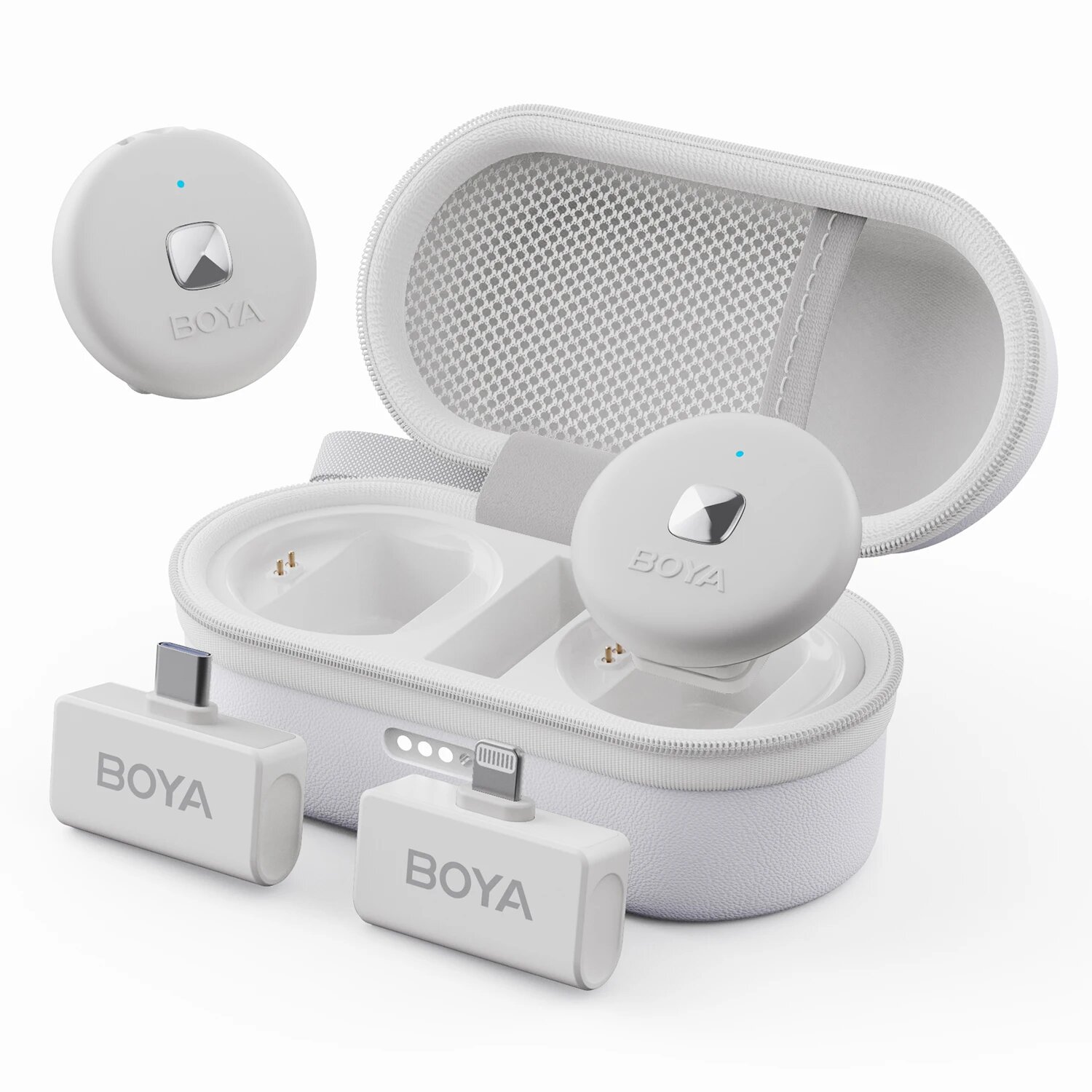 BOYA Omic Беспроводной лаvalier микрофон Omic-white-2-in-1