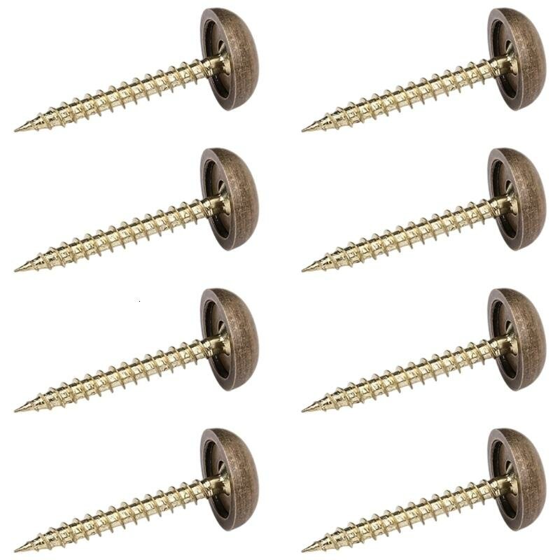 Набор декоративных винтов из латуни для зеркал и мебели, бронза 15 мм