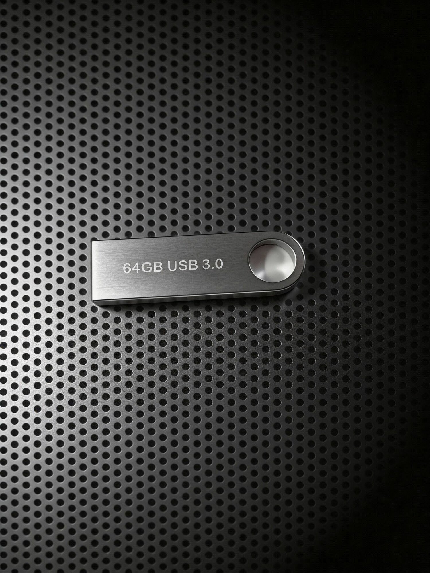 Флеш-накопитель USB 3.0 64GB металлический корпус серебристый