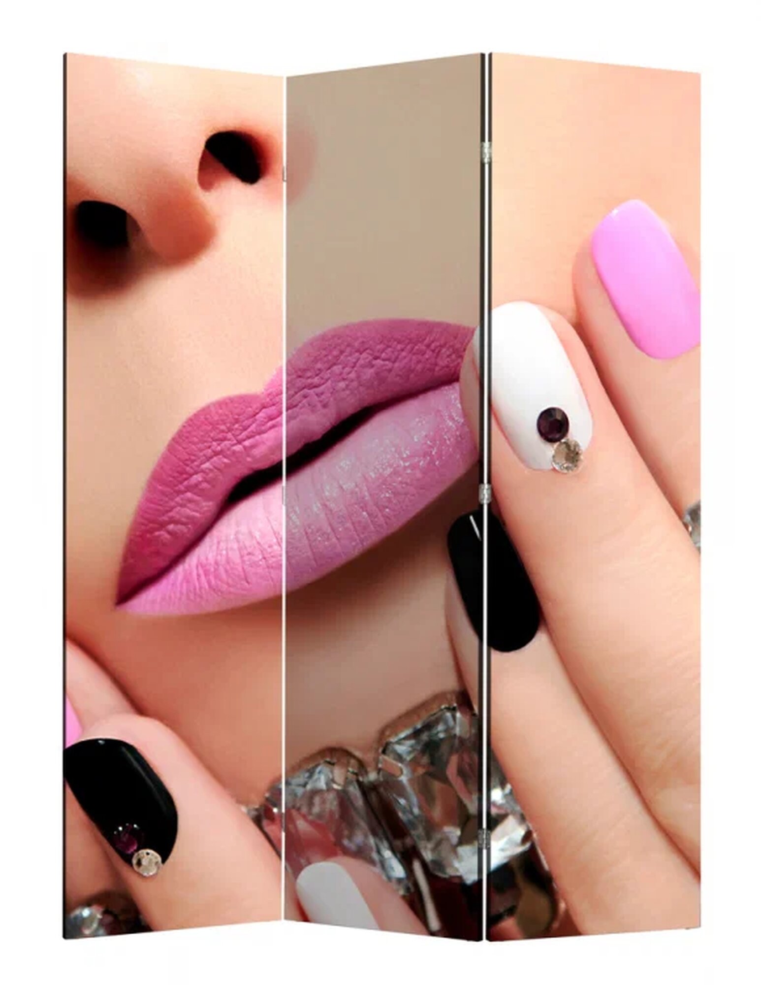 ПВХ ширма перегородка для зонирования Beauty Nail - 3, размер 177х141/47 см