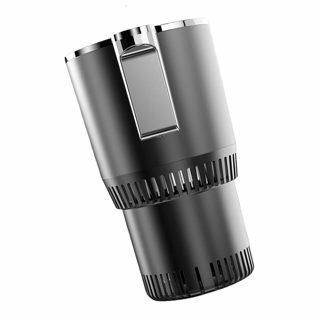 Автомобильный стакан для горячей и холодной воды, быстрое охлаждение и нагрев, интеллектуальный дисплей температуры-черный