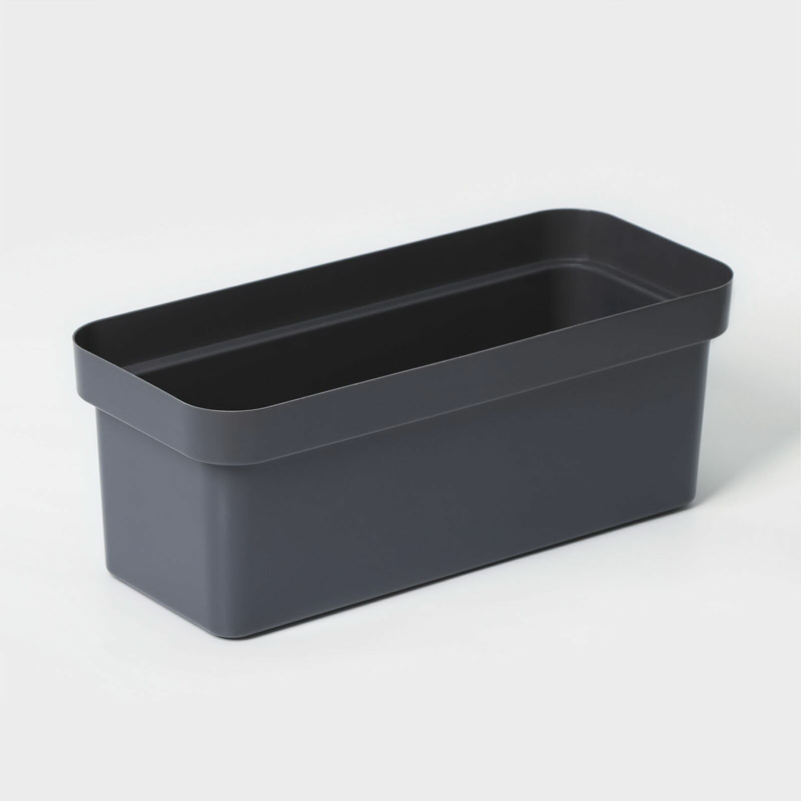 Ящик балконный для цветов "Эко", 8 л, 40x17x15.5 см, пластиковый, цвет тёмный гранит