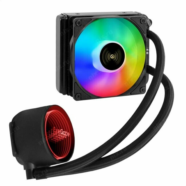 EX298720RUS Комплект водяного охлаждения ExeGate BlackWater-120V3. PWM. RGB (RGB подсветка, LGA2066/2011/1366/1150/1151/1