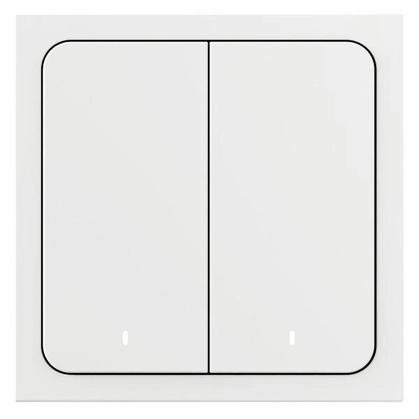 Умный выключатель Яндекс YNDX-00535, 2 клавиши, Zigbee, работает с Алисой