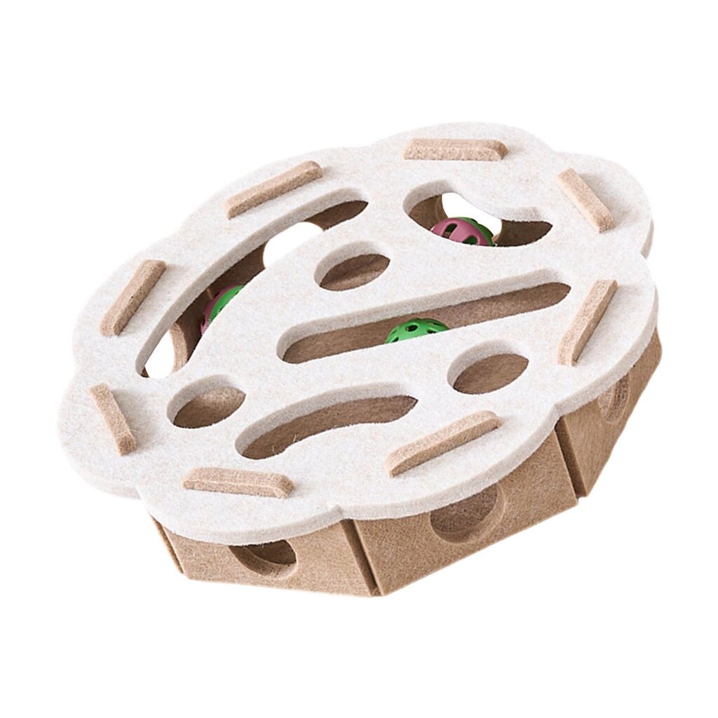 Игрушка-лабиринт для домашних кошек-головоломка-Бежевый-Цветочный Тип